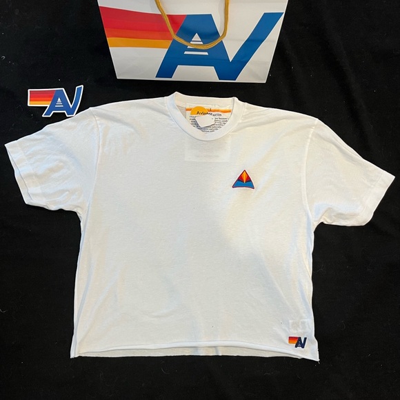 Aviator Nation | Tops | Nwt Aviator Nation Mountain Patch Boyfriend Tee ...